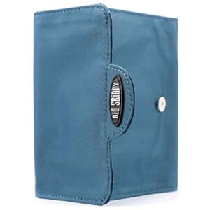 Big Skinny Women's Trixie Tri-Fold Leather Wallet, Holds Up to 30 Cards, Compact,Lightweight, Teal