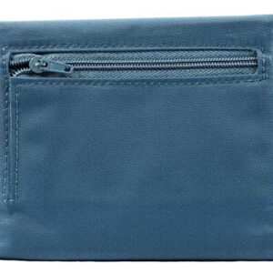 Big Skinny Women's Trixie Tri-Fold Leather Wallet, Holds Up to 30 Cards, Compact,Lightweight, Teal