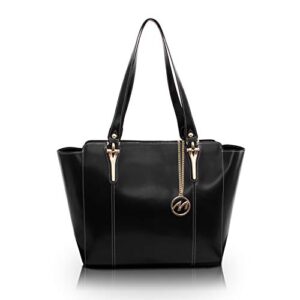 mckleinusa aldora 97505 black leather women’s business tote