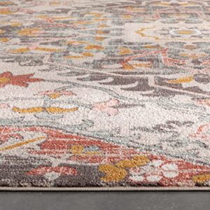 Well Woven Mystic Gwendolyn Blush Bohemian Floral 3'11" x 5'3" Distressed Area Rug