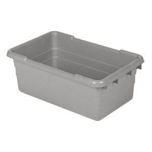 akro-mils 34305 jumbo lug plastic nest and cross stack akro-tub tote, (25-inch x 16-inch x 9-inch), gray, (6-pack)