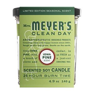 Mrs. Meyer's Clean Day Soy Candle Iowa Pine, 4.9 OZ (Pack of 1)