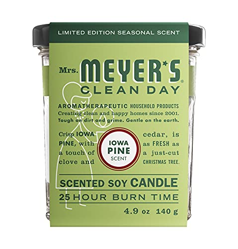 Mrs. Meyer's Clean Day Soy Candle Iowa Pine, 4.9 OZ (Pack of 1)