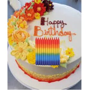 Party Candles Birthday Candles Cake Topper Candles (Rainbow)