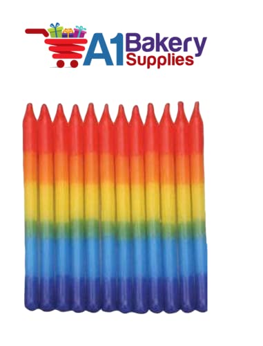 Party Candles Birthday Candles Cake Topper Candles (Rainbow)