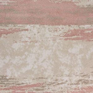 LR Home Abstract Brushstroke Area Rug, 5'2" x 7'2", Ivory/Blush