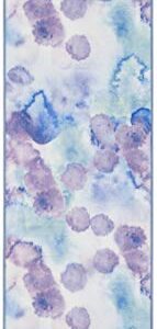 SAFAVIEH Paint Brush Collection Machine Washable Slip Resistant 2'4" x 6' Blue/Lavender PTB120C Boho Watercolor Living Room Bedroom Area Rug