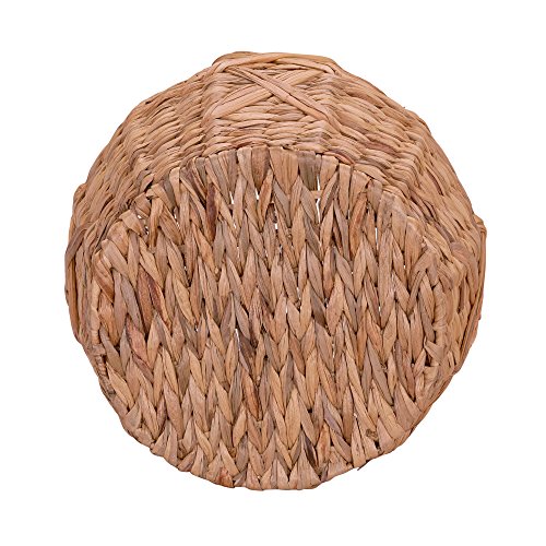 Household Essentials ML-4112 Hyacinth Round Floor Basket, X-Design, Brown