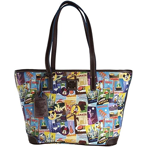 Disney Parks Dooney and Bourke Epcot Food and Wine Shopper Tote Bag Purse 2016