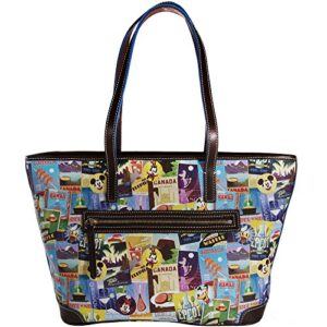 Disney Parks Dooney and Bourke Epcot Food and Wine Shopper Tote Bag Purse 2016