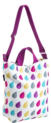 Pursetti Canvas Tote Bag for Women - Large Shoulder Bag as Work Tote, Book Bag or Travel Carryon (Candy Drops)