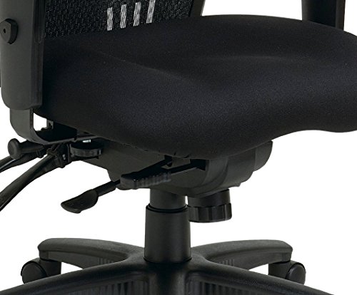 Office Star ProGrid Breathable Mesh Manager's Office Chair with Adjustable Seat Height, Multi-Function Tilt Control and Seat Slider, High Back, Coal FreeFlex Fabric