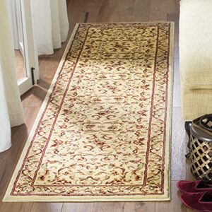 safavieh lyndhurst collection 2’3″ x 6′ ivory / ivory lnh322a traditional oriental scroll non-shedding living room entryway foyer hallway bedroom runner rug