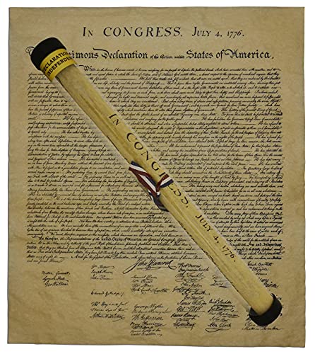 The Declaration of Independence, True to it's Original Size and Layout - Reprint Printed on Antiqued Parchment. 23 x 29