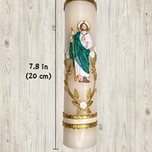 Saint Jude Handmade Candle Cirio De San Judas Tadeo Hecho a Mano