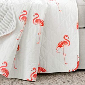 Lush Decor Kelly Flamingo Throw Blanket, 50" x 60", Coral