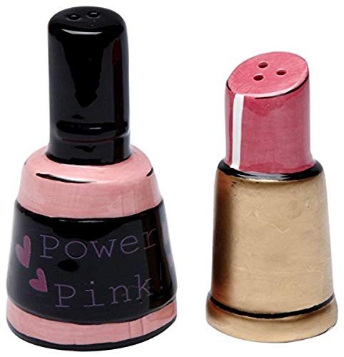 StealStreet SS-CG-62411 3" Power Pink Nail Polish and Lipstick Salt and Pepper Shakers