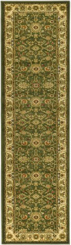 SAFAVIEH Lyndhurst Collection 2'3" x 6' Sage / Ivory LNH212C Traditional Oriental Non-Shedding Living Room Entryway Foyer Hallway Bedroom Runner Rug