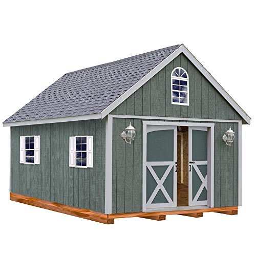 Belmont 12 ft. x 24 ft. Wood Storage Shed Kit with Floor including 4 x 4 Runners