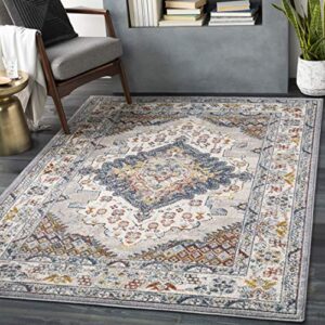 artistic weavers anja oriental medallion area rug,5’2″ x 7′,grey