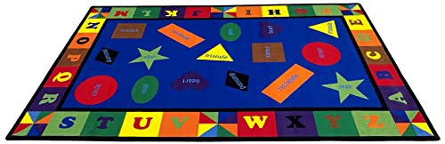 KidCarpet.com Colorful Shapes Preschool Rug with Bright Colors, 6' x 8'6" Rectangle