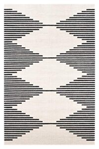 poly and bark mekko 6’x9′ area rug, 6′ x 9′, mist white