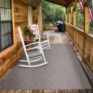 House, Home and More Indoor Outdoor Carpet with Rubber Marine Backing - Brown - 6 Feet x 10 Feet