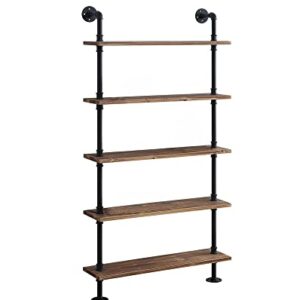 4D Concepts Anacortes SHELFS, Black Pipe/Brown Shelves