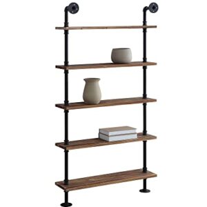 4D Concepts Anacortes SHELFS, Black Pipe/Brown Shelves