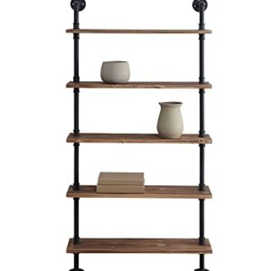 4D Concepts Anacortes SHELFS, Black Pipe/Brown Shelves