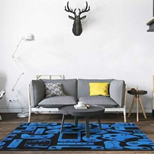 Home Area Runner Rug Video Game Controller Gadgets Seamless Thickened Non Slip Mats Doormat Entry Rug Floor Carpet for Living Room Indoor Outdoor Throw Rugs