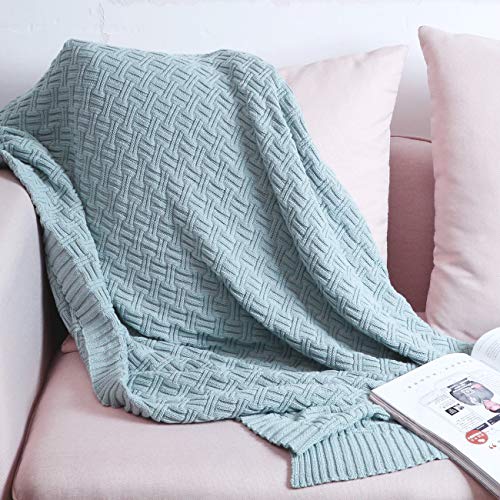 VanRolldex Cable Knit Throw Blanket for Couch Sofa Car Home Decor 51 x 70in