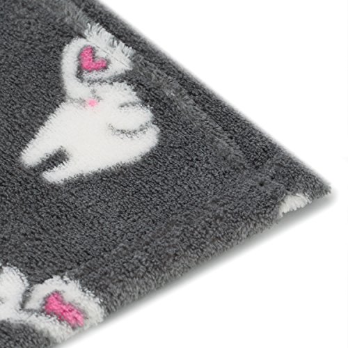 Blanket Throw Cute Dreaming Elephant Pattern Grey Background Soft Lightweight Coral Fleece for Baby 50 X 60in