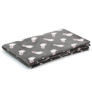 Blanket Throw Cute Dreaming Elephant Pattern Grey Background Soft Lightweight Coral Fleece for Baby 50 X 60in