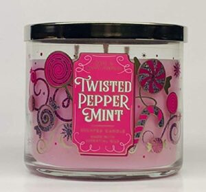 bath and body works twisted peppermint 3-wick candle (2019)