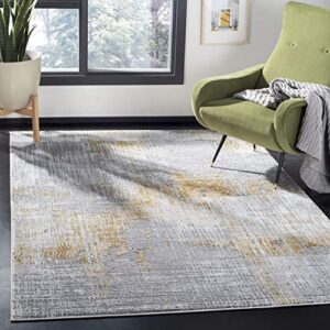 safavieh craft collection 6’7″ x 9′ grey/beige cft874g modern abstract non-shedding living room bedroom dining home office area rug