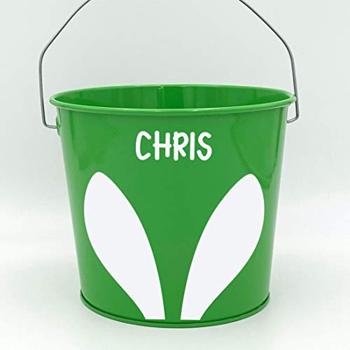 Personalized Big Ear Bunny Easter Pail