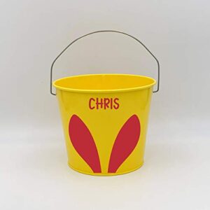 Personalized Big Ear Bunny Easter Pail