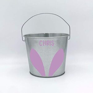 Personalized Big Ear Bunny Easter Pail