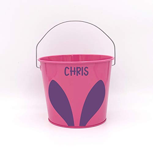 Personalized Big Ear Bunny Easter Pail