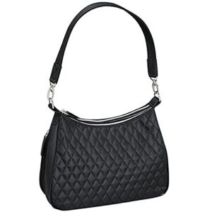 gun toten mamas quilted microfiber hobo handbag, black, one size