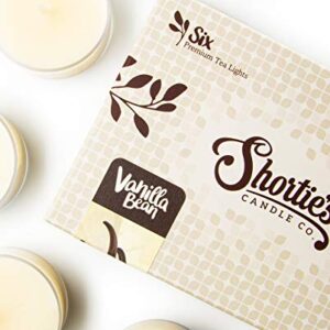 Vanilla Bean Premium Tealight Candles - 6 Beige Highly Scented Tea Lights - Beautiful Candlelight - Made in The USA - Bakery & Food Collection