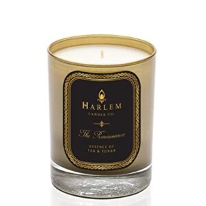 Harlem Candle Company Renaissance Luxury Scented Candle in Gold 12 oz Glass Jar, Single Wick, Handpoured Soy Wax, Gift Box, Scents of Yuzu, Cardamom, Tonka Bean, Heliotrope and Orchid Blossoms