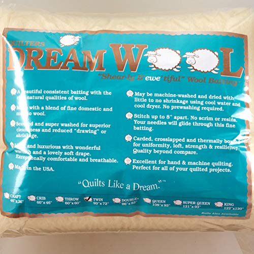 Quilters Dream Wool Batting (93in x 72in) Twin