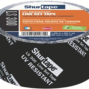 Shurtape LS 300 HVAC Line Set Tape, 55m Length x 48mm Width, Black (Pack of 1)