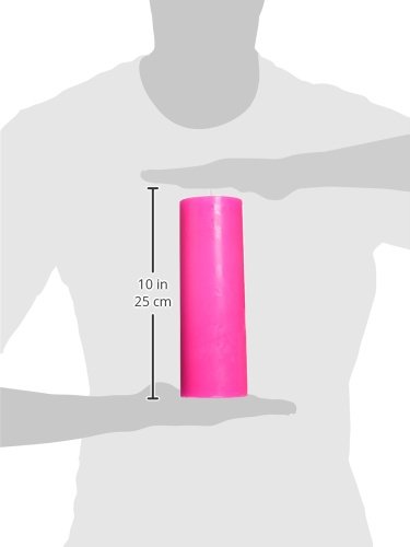 Zest Candle Pillar Candle, 3 by 9-Inch, Hot Pink