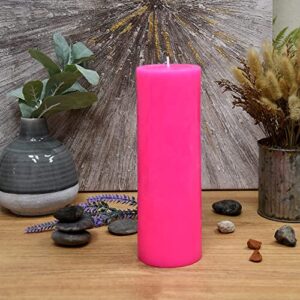 Zest Candle Pillar Candle, 3 by 9-Inch, Hot Pink