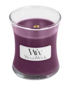 woodwick spiced blackberry 3.4 oz glass votive candle