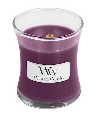 WoodWick Spiced BlackBerry 3.4 oz Glass Votive Candle