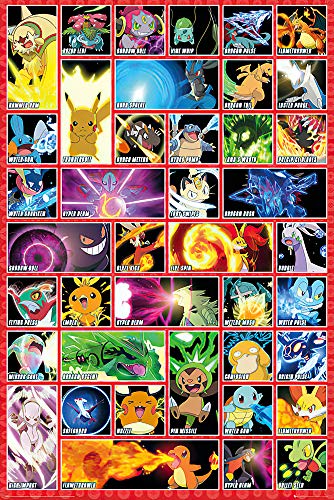 Pokemon Moves 24x36 Poster